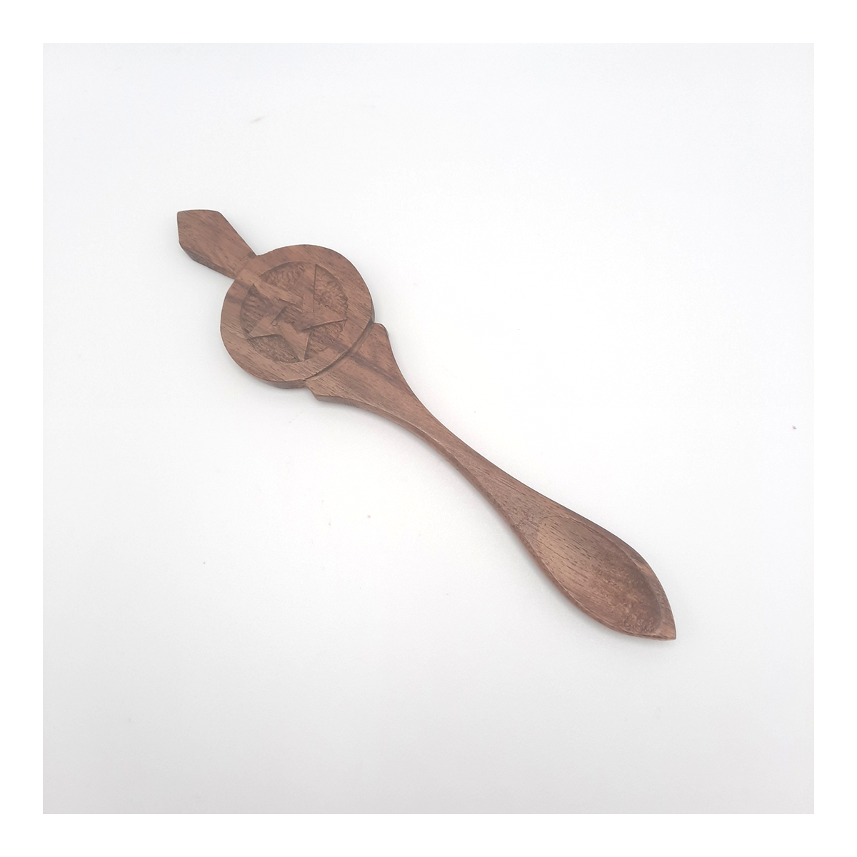 Pentagram Carved Wood Altar Spoon | Mystical, LLC